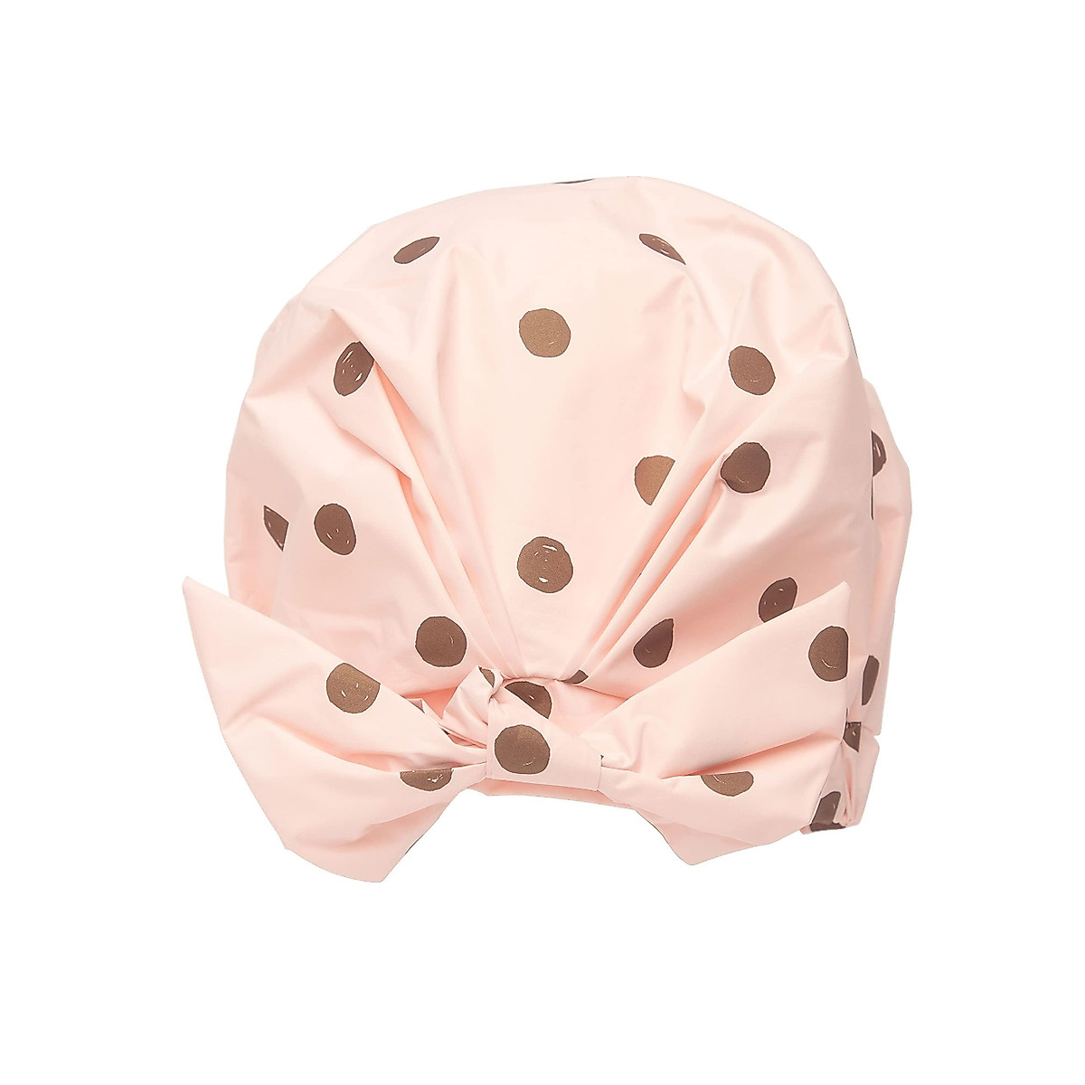 Kitsch Luxury Shower Caps for Women Reusable Waterproof - Large Shower Cap for Women and Men, Non-slip, Quick-dry Hair Cap for Long & Short Hair, Comfortable and Stylish Design - Blush Dot)