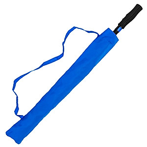 The Inversa Large 48" Reverse Self Standing Windproof Inverted Reversible, Double Layer Canopy Lightweight Travel Umbrella For Women and Men, Portable Umbrella Reverse Close - Royal Blue