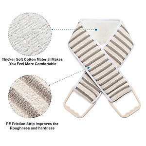 AmazerBath 2 Pack Exfoliating Back Scrubber, Bath Back Scrubber Exfoliator Loofah Back Washer for Shower, Men, Women, Bathroom(37.4 inch length 3.94 inch width)