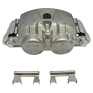 TRQ Rear Ceramic Brake Pad Performance Rotor & Caliper Kit Compatible with GM Dually