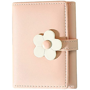 ABOOFAN Wallet Women Cute Flower Wallet for Girls Women Small Tri-Fold Wallet Cash Pocket Belt Bag