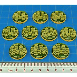 LITKO Treasure Tokens | Compatible with Frostgrave | Transparent Yellow (10)
