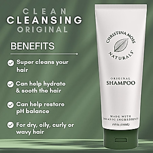 Clarifying Shampoo with Rosemary, Coconut Oil and Aloe Vera for A True Clean, Sulfate Free, Shampoo for Oily, Dry or Curly Hair, for Women and Men