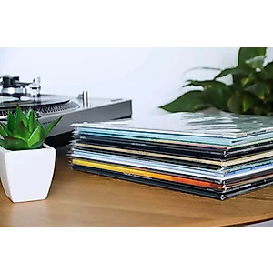 100 Outer Sleeves For Vinyl Record 12.75 x 12.75 Crystal Clear 3 Mil Thick - Single & Double LP Album Covers (100pack)