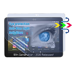 2-Pack Anti Blue Light Glare Screen Protector for Fire HD 8/ Fire HD 8 Plus 8" Tablet 12th/10th Generation(2022/2020 released), Eeys Protection Screen Film, Anti Glare/Fingerprint, HD Clear, No-Bubble