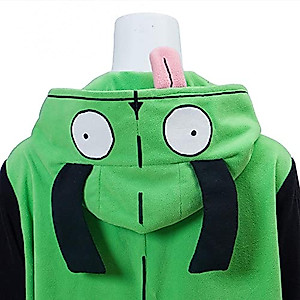 Adult Zim Cosplay Costume Onesie Pajamas for Women Men-S Green