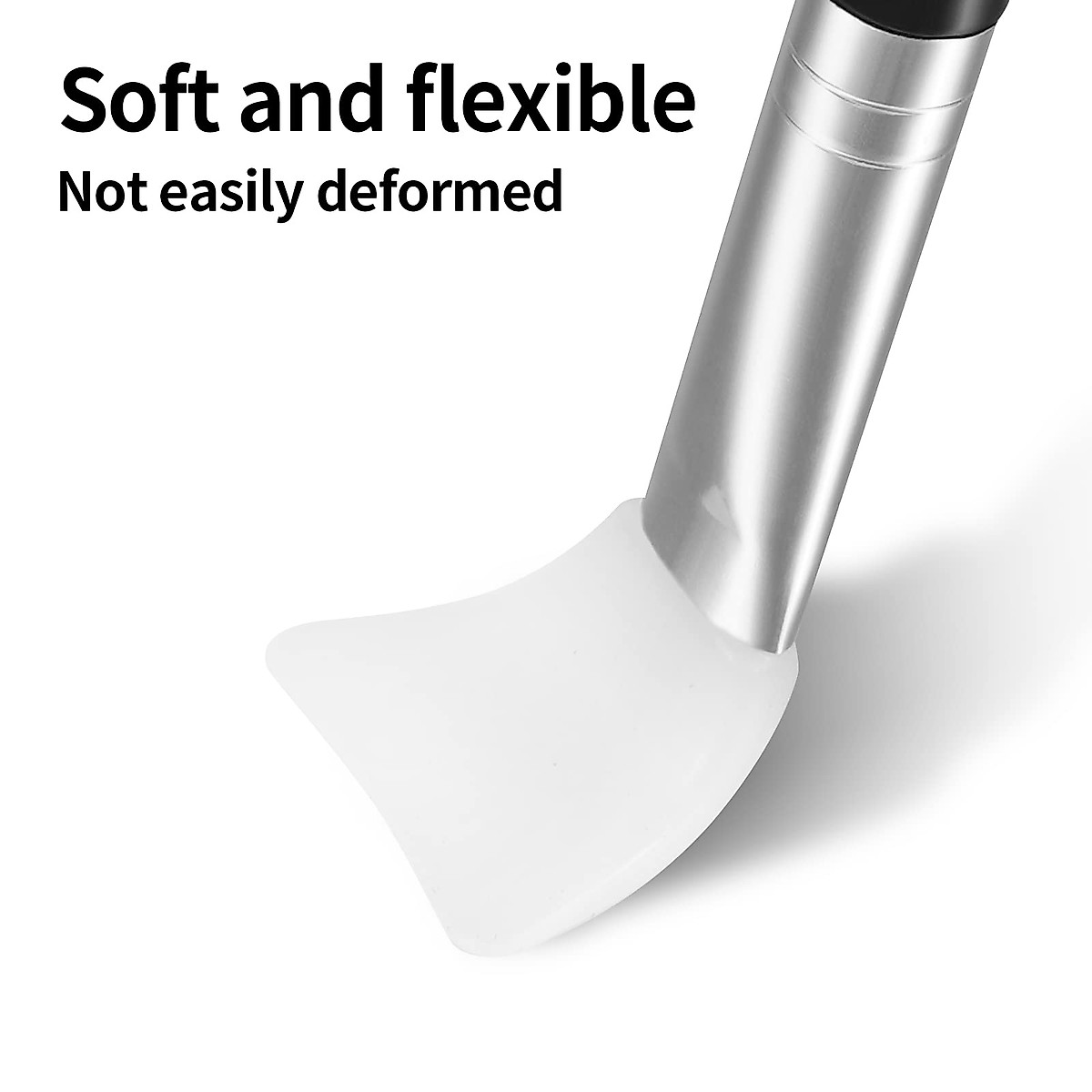 tifanso 4PCS Silicone Face Mask Brush, Face Mask Applicator, Flexible Mask Brush Applicator, Silicone Brush for Face, Face Mask Brush Applicator for Mud, Clay, DIY Mask, Body Lotion, BB Cream (Black)