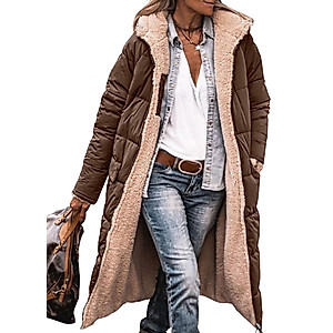 PRETTYGARDEN Winter Jackets For Women 2025 Fashion Reversible Full Zip Fleece Long Coats Outerwear (Dark Coffee,Medium)