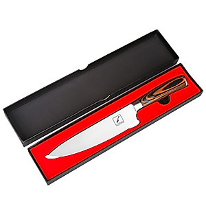 imarku Chef Knife - Pro Kitchen Knife 8 Inch Chef's Knives Japanese SUS440A Stainless Steel Sharp Paring Knife with Ergonomic Handle, Orange Handle, Christmas Gifts for Women Men