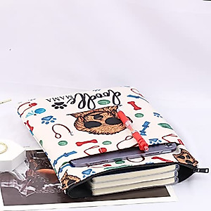 Doodle Mama Book Sleeve Golden Doodle Lovers Book Cover Doodle Owner Book Sack Pet Lovers Protector Sleeve Mothers Day Gift Waterproof with Zipper Book Pouch (DoddleMamaBS)