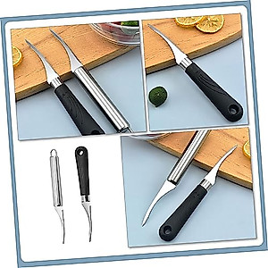 Angoily 2pcs Shrimp Thread Cutter Lobster Shrimp Peeling Tool Seafood Picks Shrimp Cleaner Tool Shrimp Line Cleaner Kitchen Gadgets Stainless Steel Peeling Machine Seafood