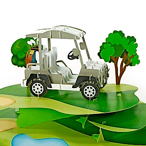 CUTPOPUP Birthday Card for Men, Fathers Day Card Pop Up, Father's Day, Birthday 3D Greeting Card for Husband, Son, Dad, Grandpa (Golf)