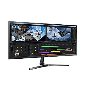 SAMSUNG 34-Inch SJ55W Ultrawide Gaming Monitor (LS34J550WQNXZA) – 75Hz Refresh, WQHD Computer Monitor, 3440 x 1440p Resolution, 4ms Response, FreeSync, Split Screen, HDMI, Black