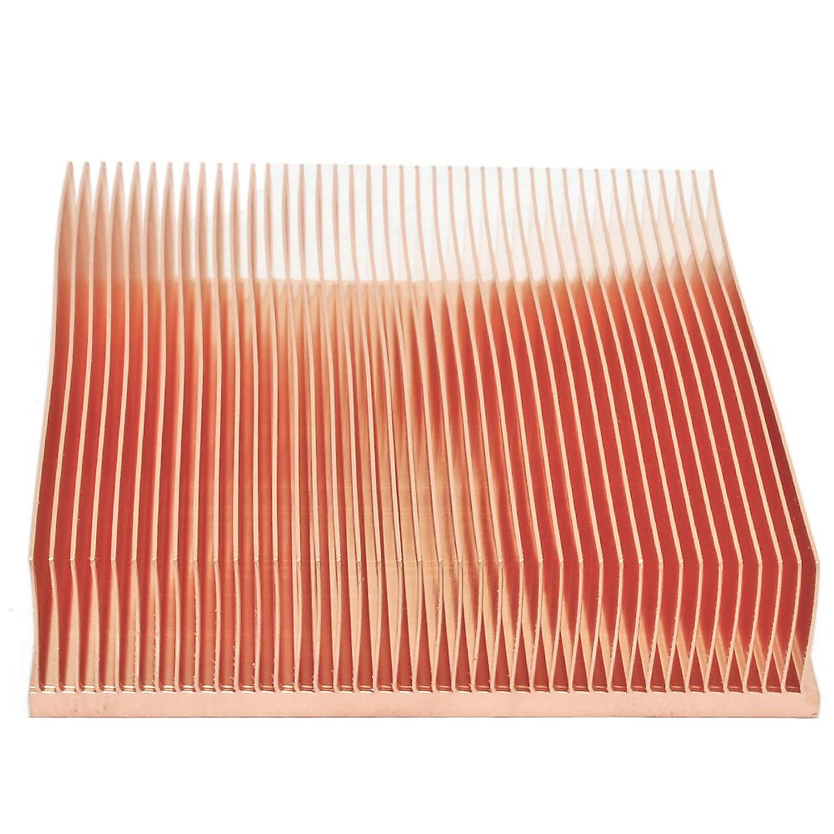 DIY Pure Copper Skiving Fin Heatsink 80x80x20mm / 3.15x3.15x0.79 inches for Electronic Chip LED Cooling