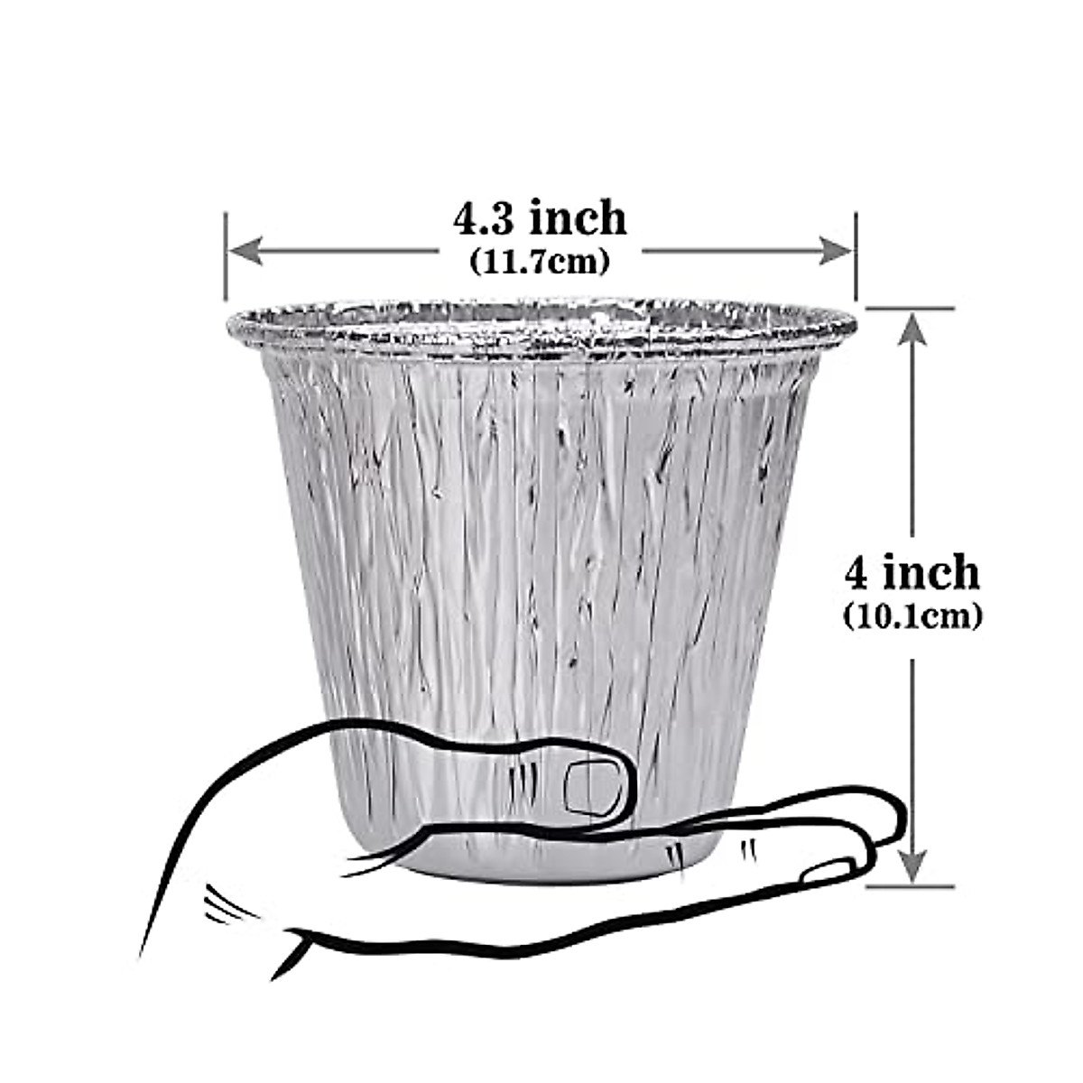 VLODE 25 Pack Mini Grease Bucket Liner Compatible with Traeger Ranger, Scout, PTG Grills, Grill Drip Tray for Traeger BAC459, Small-BAC459