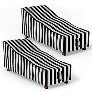 Hptmus 2Pcs Outdoor Chaise Lounge Covers - Patio Chaise Lounge Covers Waterproof Heavy Duty Outdoor Lounge Chair Covers Patio Furniture Covers