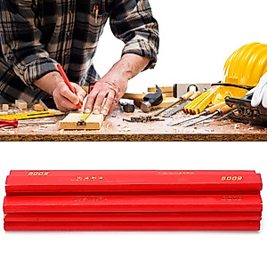 10pcs Carpenter Pencils Builders 170mm Octagonal Red Woodworking Pencils Woodworking Marking Tool