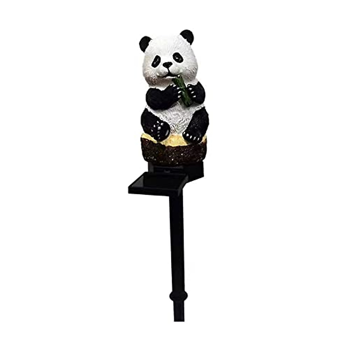 Pannow Outdoor Solar Panda Lights, Solar Powered LED Lovely Panda Light, Waterproof Resin Garden Decorative Lighting Lamp for Garden Landscape Camping Patio Lawn Yard Pathway Porch Backyard Decor
