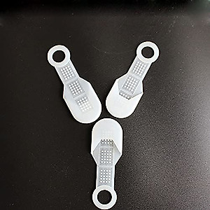 PZRT 10 Pairs Non-Slip Rubber Hanger Grips Transparent Clothes Hanger Grips Men Women Closet Accessories, White