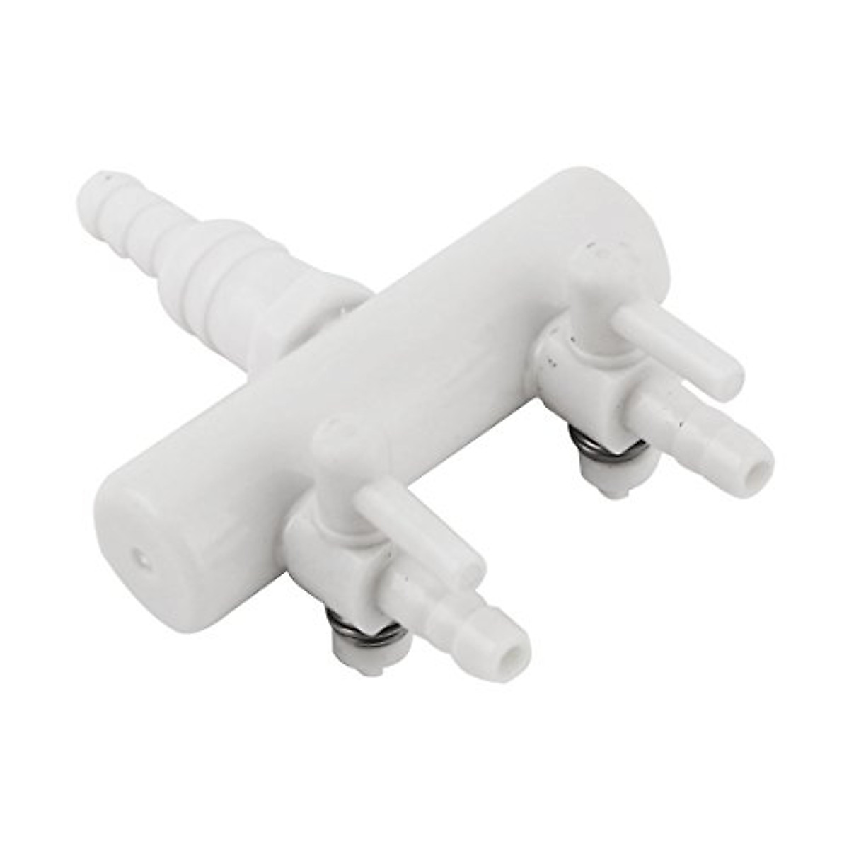 uxcell Plastic Aquarium 2-Way Air Flow Pump Tubing Splitter Control Valve White