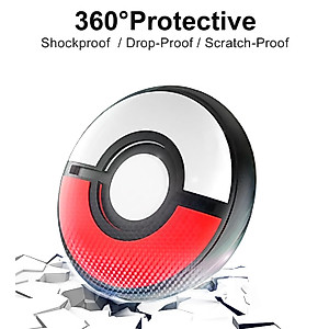 Protective Case for Pokémon GO Plus + 2023, Waterproof Silicone Protective Case with Wrist Strap, Black