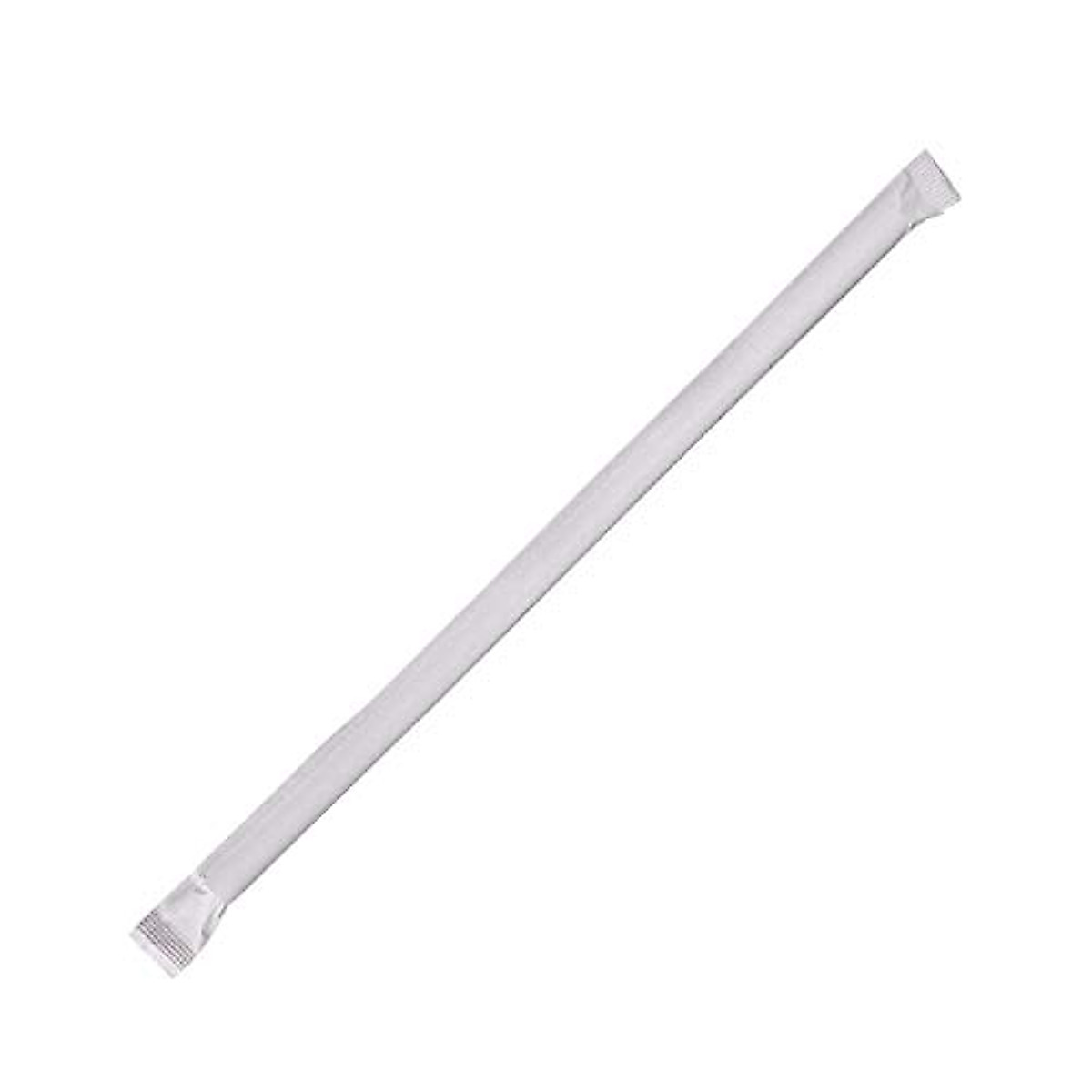 Karat C9091 7.75" Jumbo Flexible Straws (5mm Diameter), Paper-Wrapped, Clear (Case of 10000)