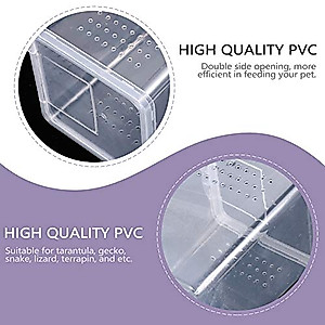 Balacoo 2pcs Plastic Reptile Box Snake Turtle Breeding Box Case Feeding Hatching Container Pet Spider Scorpion Lizard Tank House for Home