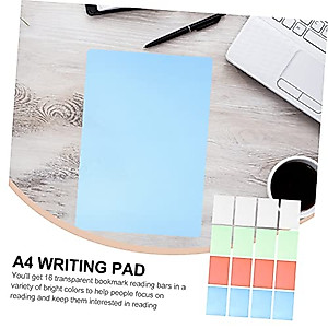 16pcs Translucent Reading Strip Writing Board Home Tools Bookmarks for Bulk PVC Exam Mats Dyslexia Tools for Dyslexia Reading Strips PVC Exam Plates Translucent Bookmarks