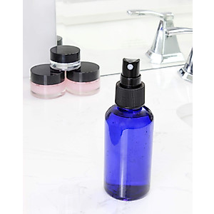 Cornucopia 4oz Blue PLASTIC Fine Mist Spray Bottles (12-Pack); BPA-Free Plastic Spritzer Bottles, Labels Included; PET #1 Plastic Bottles