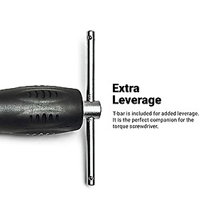 Capri Tools CP21075 Certified Limiting Torque Screwdriver Set, Small, Black, 10-50 in-lbs / Manual