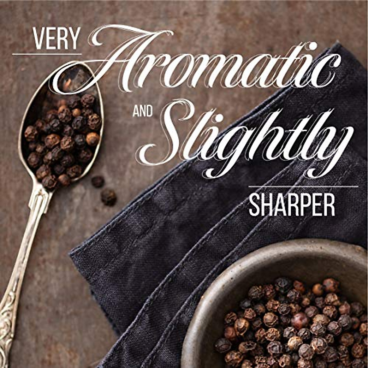 The Spice Lab - Black Tellicherry Peppercorns for Grinder Packed in the USA - Steam Sterilized Kosher Non-GMO All Natural Black Pepper 5015 (18 Ounce Tub)