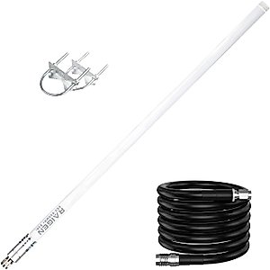RAIGEN 8 dbi Antenna LoRa 915 MHz 43.3 Inch Tall Outdoor w/Raigen 400 Low Loss Cable Omni-Directional HNT Hotspot for Cell Booster, WiFi, MNTD, Nebra, RAK, Bobcat, Syncrob, and Sensecap