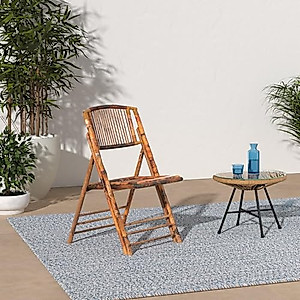Commercial Seating Products Bamboo Folding Chairs, 4-Pack, Wood