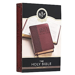 KJV Holy Bible, Compact Faux Leather Red Letter Edition - Ribbon Marker, King James Version, Saddle Tan