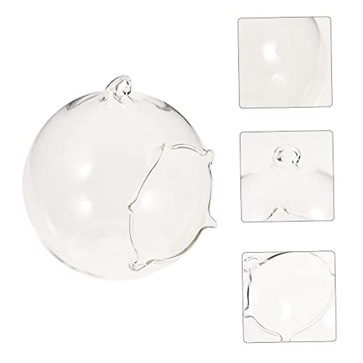 balacoo 3pcs Hamster Glass nest Hanging Hamster House pet Cooling nest Guinea Pig Bed Hamster Glass cage Small Animal Hideout Hanging Bed Swing Hamster Sleeping Nest Pet Hut Hammock 10cm