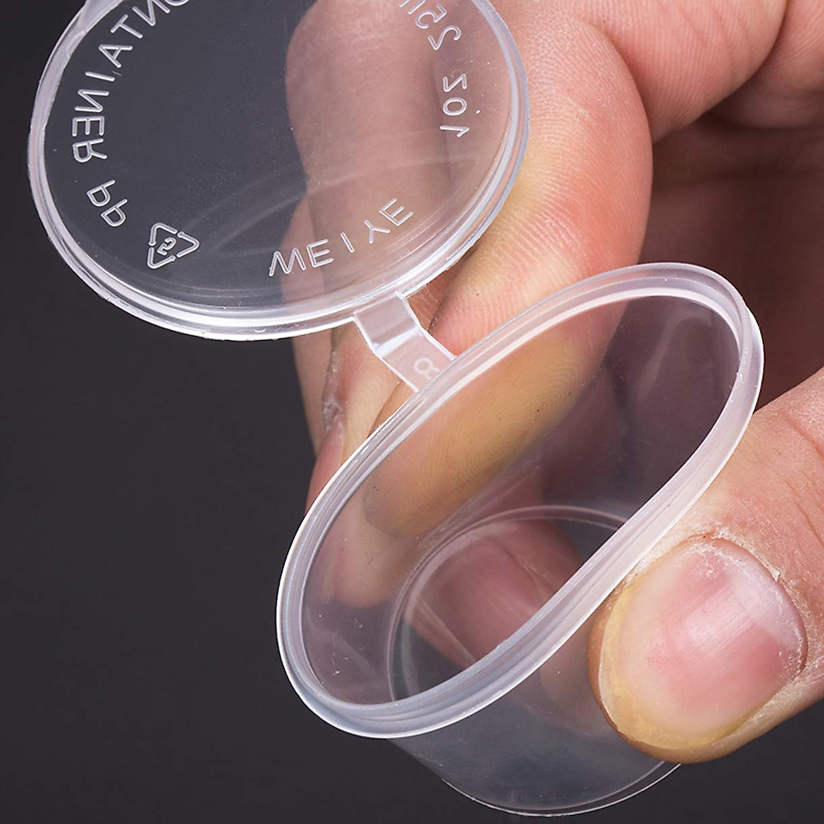 WellieSTR 500 PACK 35ml Mini Plastic Disposable Portion Cups With Lids