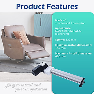 Okin Betadrive Motor Model 1.25.000.205.30 for Power Recliner Sofa Bed Actuator Replacement, Electric Lift Chair Motor Replacement Part for JLDQ.1.156.333, JLDQ.11.156.333, JLDQ.12.157.333