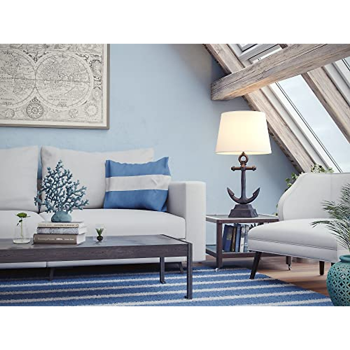 Kenroy Home 32297WBZ Aweigh Table Lamps, Medium, Weathered Bronze