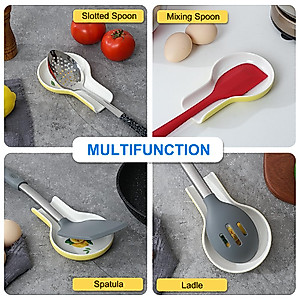Spoon Rest - Lemon Spoon Rest for Stove Top for Cooking Spoons Spatula Lemon Kitchen Decor Ceramic Spoon Rest for Kitchen Counter with Gift Box Ready