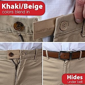 Button Extender for Pants Waist Extenders for Pants for Men and Women (6-Piece Multiple Styles) Adjustable Jeans Button Extender – Black Metal Hook Pants Khaki Waistband Expander by Wardrobe Hackers