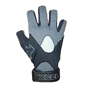 XCEL Unisex Open Fingers & Thumb Paddle Glove (Black, X-Large)