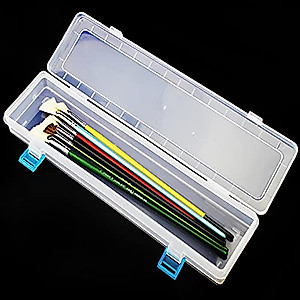 3PCS Brushes Storage Box Paint Brush Drawing Pen Container with Buckle Design