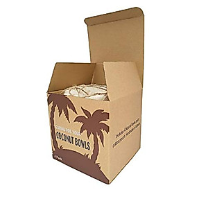 Karmic Seed Green Roots Organic Coconut Bowls-Hand Made From Coconut Shells and Polished with Organic Coconut Oil (4 bowls)