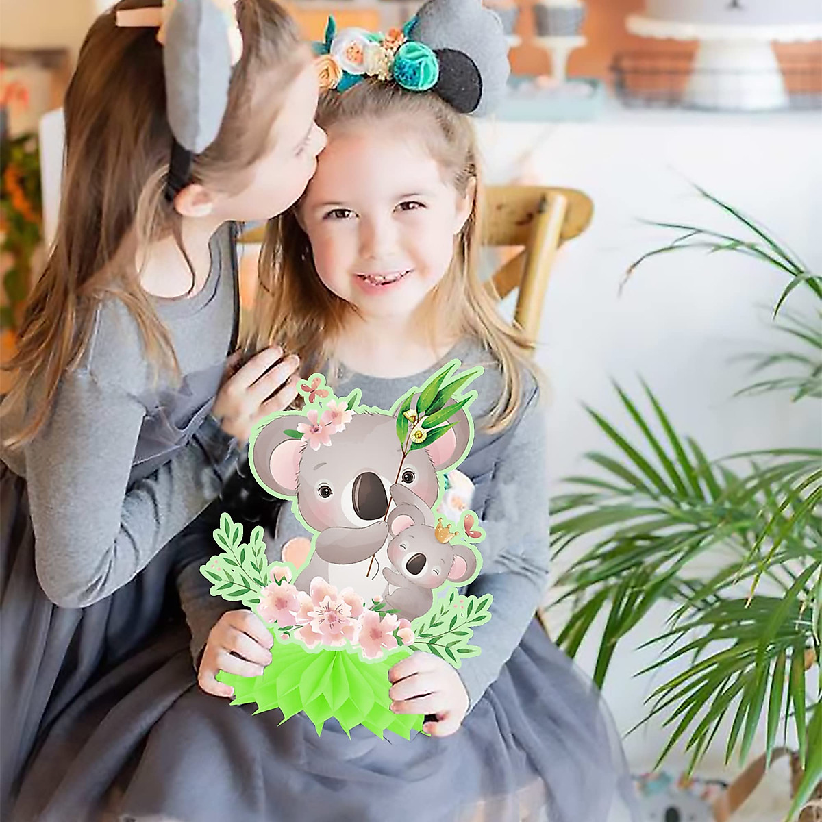 Koala Honeycomb Centerpieces 10pcs Koala Birthday Party Decoration Cute Koala Baby Shower Table Decoration for Koala Theme Party Supplies