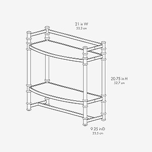 Zenna Home, Wall Shelf, Chrome