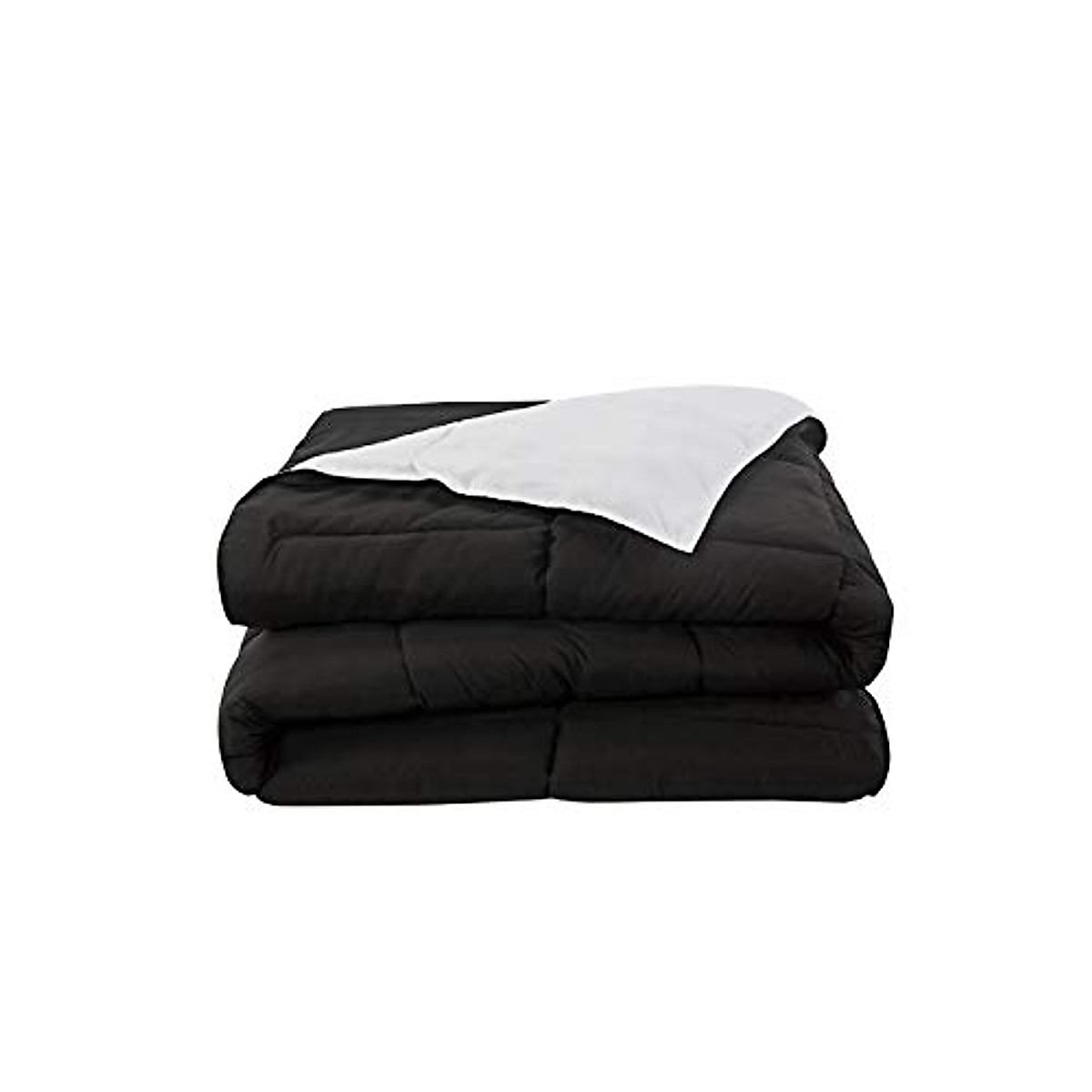 VCNY Home - Queen Bed in a Bag, Reversible 7-Piece Bedding Set, Stylish Room Decor (Lincoln Black/White, Queen)
