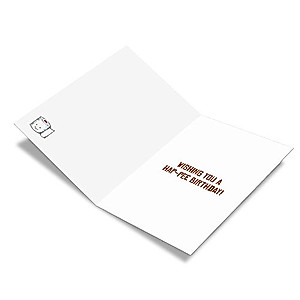 The Best Card Company - 1 Pun Birthday Card Funny - Hilarious Bday Puns, Notecard with Envelope - Birthday Puns - Roll C6119CBDG