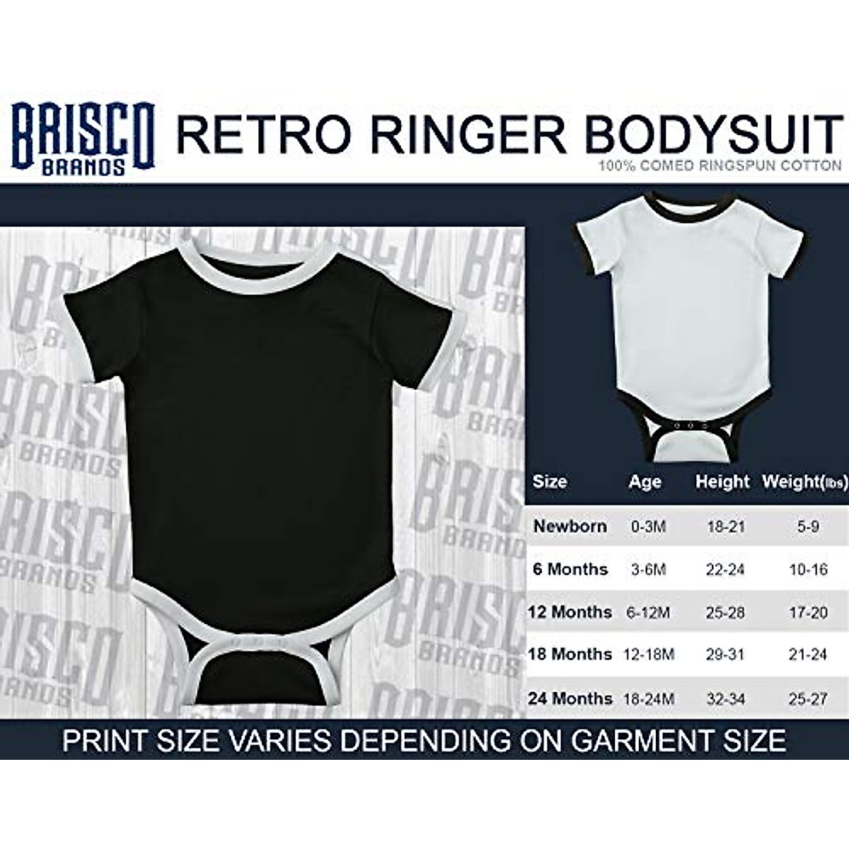 Brisco Brands Retro Chillin With My Peeps Candy Ringer Baby Romper Boys Girl