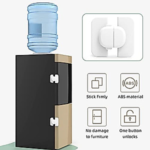 DANHAN 3 Pcs Baby Safety Fridge Lock, Refrigerator Fridge Freezer Door Lock for Kids,Child Proof Refrigerator Freezer Door Lock, No Tools Required and Easy Installation (White)