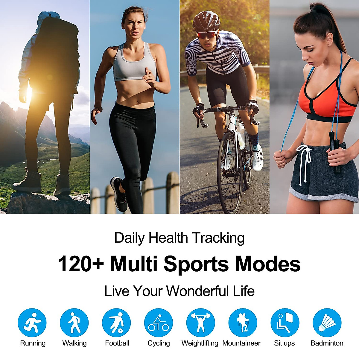 CHOKOVIE Smart Watch for Men Women, 1.8" Full Touch Screen Call/Receiver Dial Fitness Watch Heart Rate, Blood Oxygen,Sleep Monitor, Activity Tracker with Pedometer Stopwatch Smartwatch, Silver